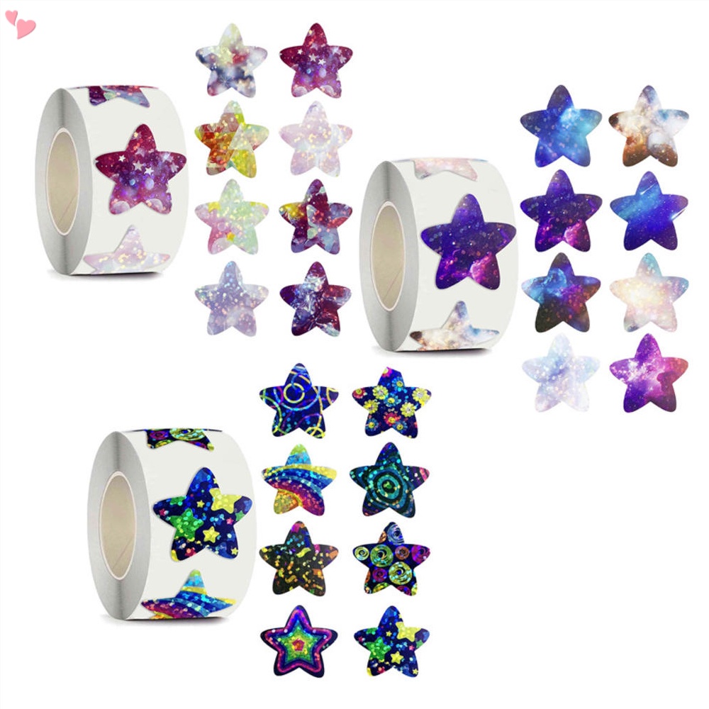 500pcs/roll 1 inch/2.54cm Self Adhesive Star Stickers for Reward Charts ...