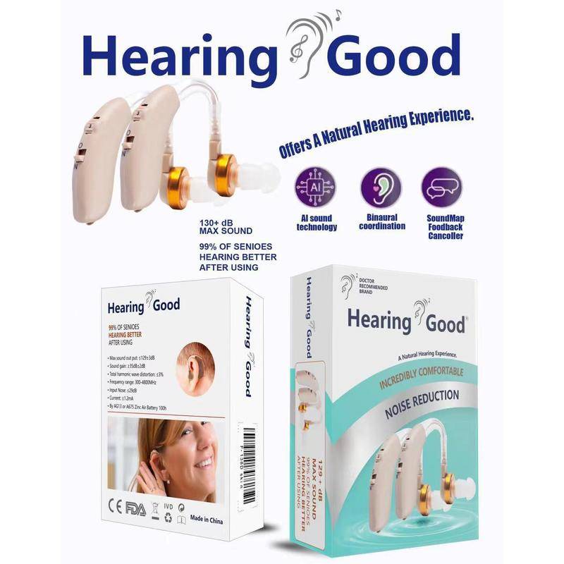 In stock 】Ear hanging hearing aids, two sets of hearing aids,Hearing ...