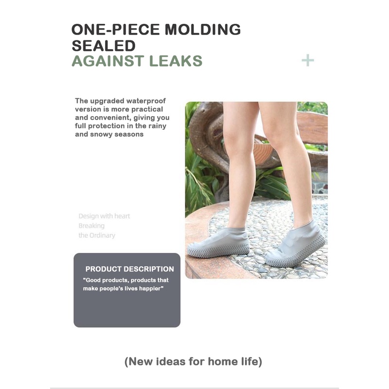 ⚡SG HOT SALE⚡Anti Slip Silicone Water Proof Shoe Cover Rain Boot Cover ...