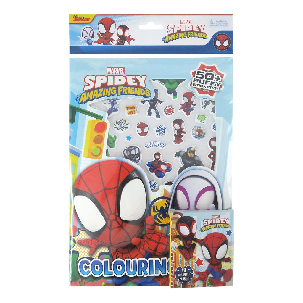 Spidey Amazing Friends Colouring Pad With Puffy Sticker In Set (8335 ...