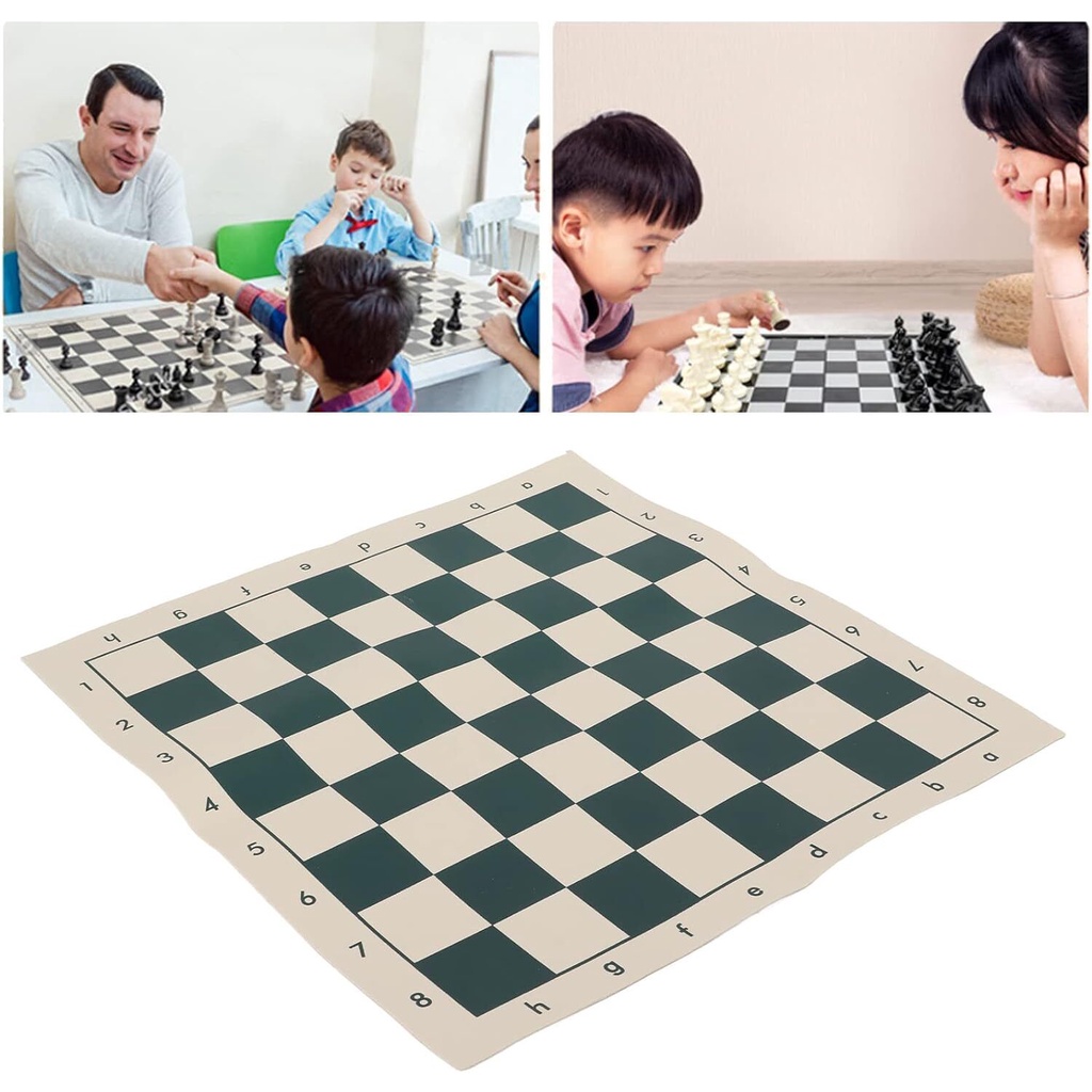Tournament Chess Set – Triple Weighted Staunton Pieces + Vinyl Chess ...