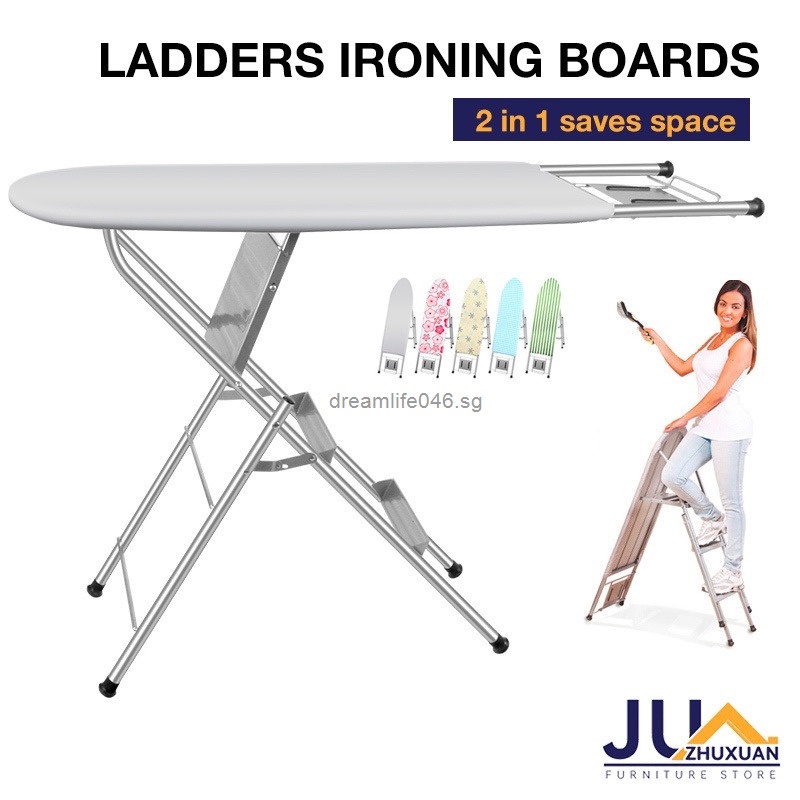 Ladders and Ironing Board 2 in 1 Anti-Scald Dual-Use Folding Ladder ...
