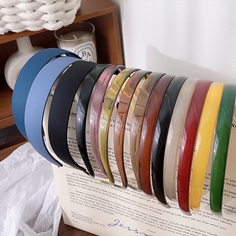 Plastic Wide Headbands Colourful Hairbands Non-Slip Toothed Headbands ...