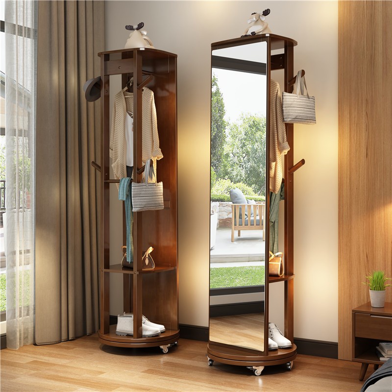 Weibosi Dressing Mirror Full Body Solid Wood Mirror Floor Mirror Home ...