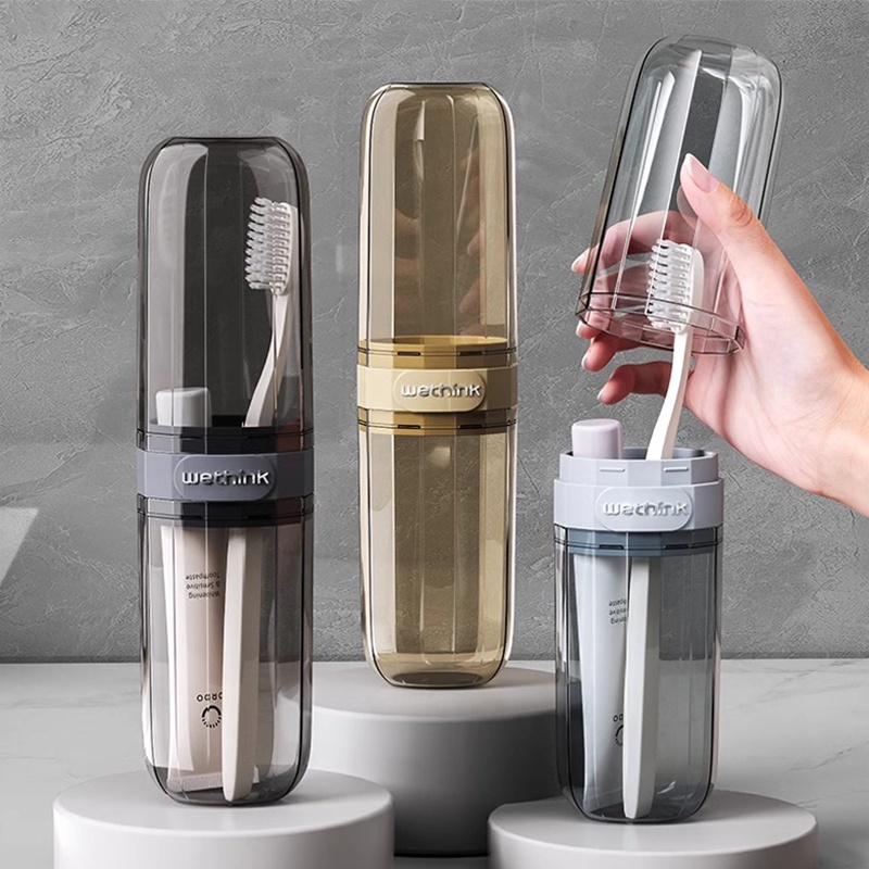 Portable Travel Toothbrush Holder Wash Mouthwash Cup Bathroom ...