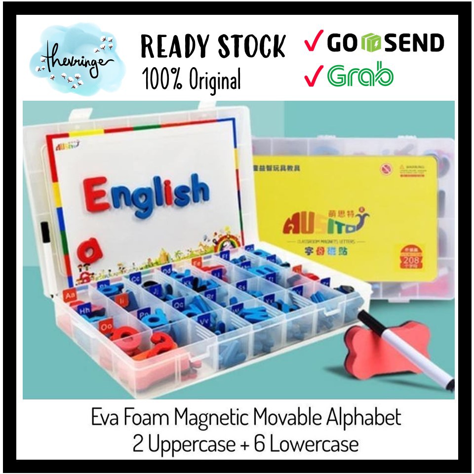 Montessori Eva foam Magnetic Movable Alphabet Lowercase Uppercase ...