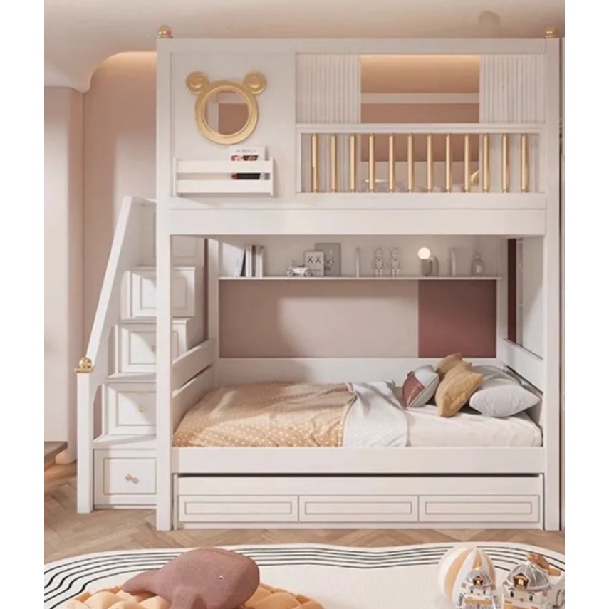 Pre Order 】Children's Bed Tree Hole Bed Elevated Bed High And Low Bed ...