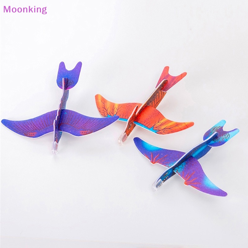 Moonking 1/5 Pcs Dinosaur Flying Plane Hand Throw Flying Glider Plane ...