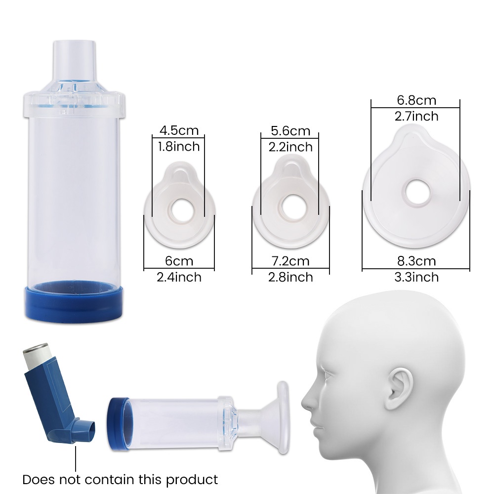 Adult Children Asthma Spacer with Mask S/M/L Size Inhaler Spacer Device ...