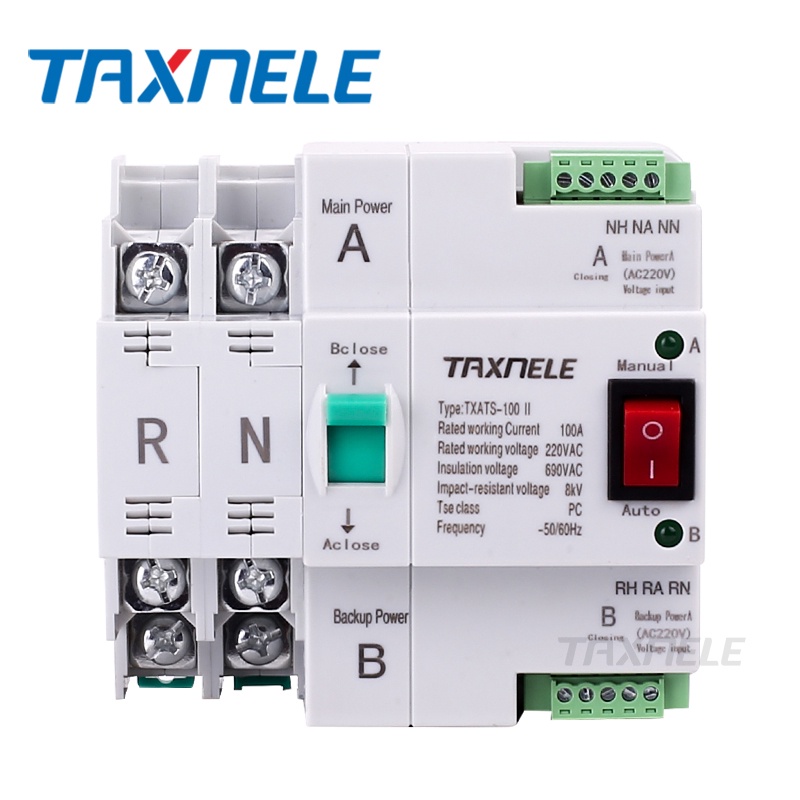 MCB type Dual Power Automatic transfer switch 2P 4P 100A ATS Circuit Breaker Electrical Switch ...