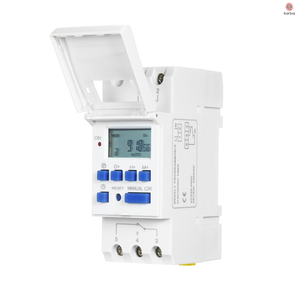 THC15A Digital LCD Power Programmable Timer Switch Relay 16A Amp ...