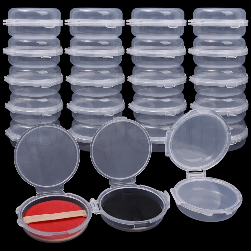 Double Fold Transparent Powder Puff Storage Box/ Detachable Dustproof ...