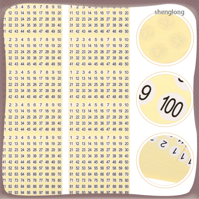 15 Sheets Numbers Stickers Gift Tags 100 Adhesive Vinyl Decals Digital ...