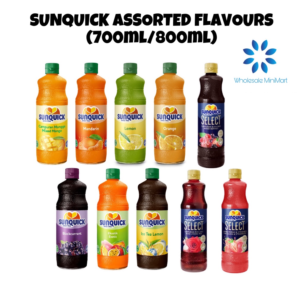 Sunquick Fruit Drink Base Jumbo 700ml Ice Lemon Tea/Mango Mixed ...