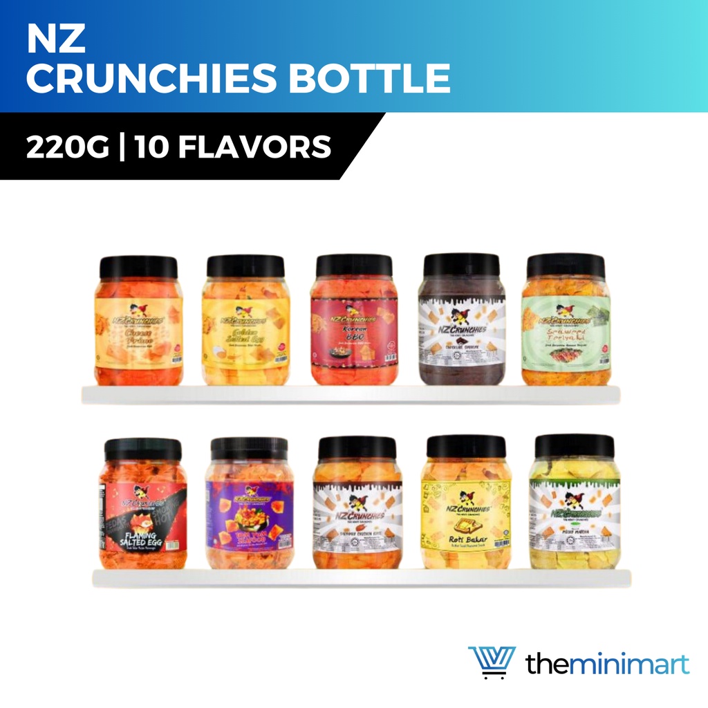 NZ Crunchies 220g - Flavored Snacks, Chocolate Supreme, Salted Egg, BBQ ...