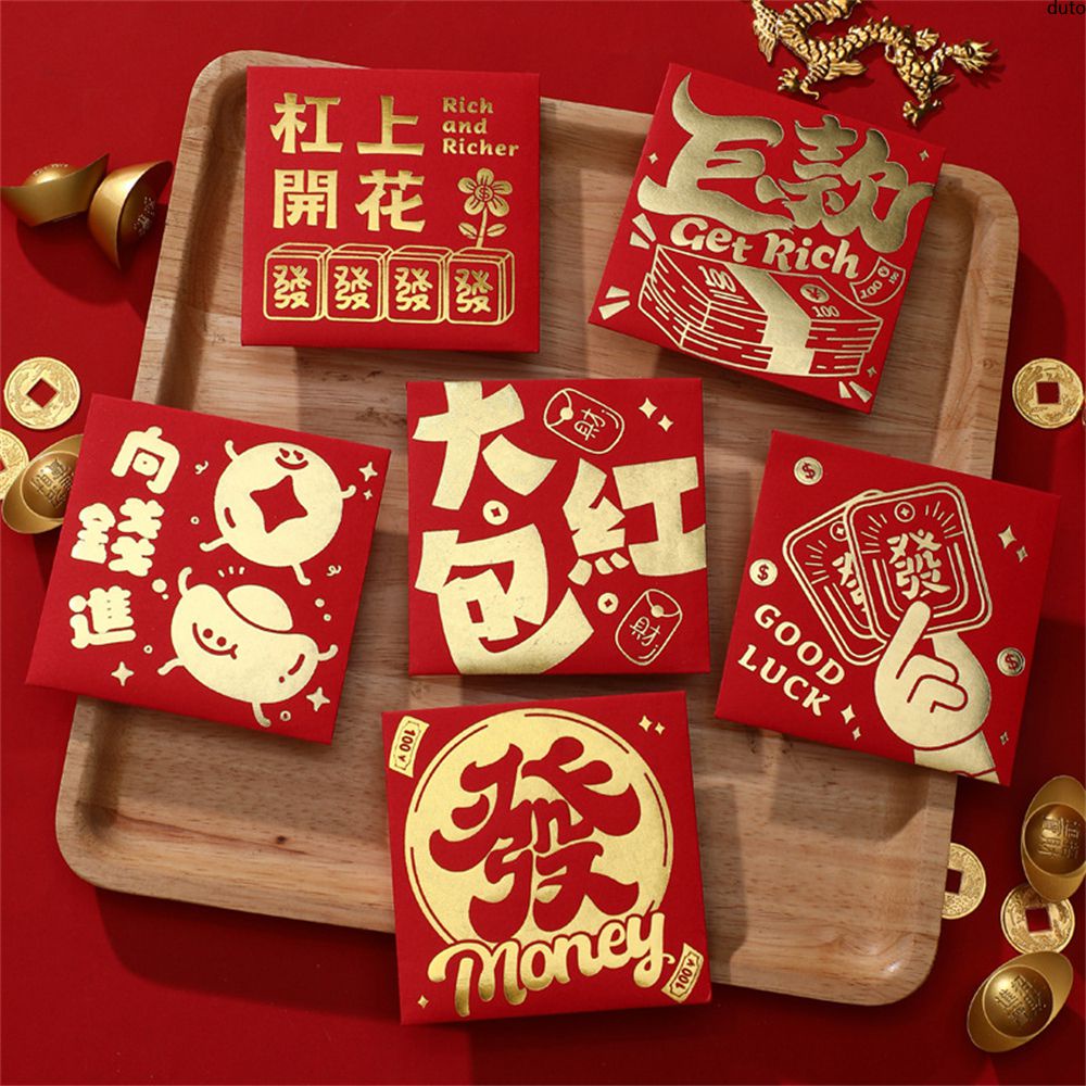 【In delivery】 6pcs Red Packet Wedding Angpao Packet Money Envelop 2024 ...