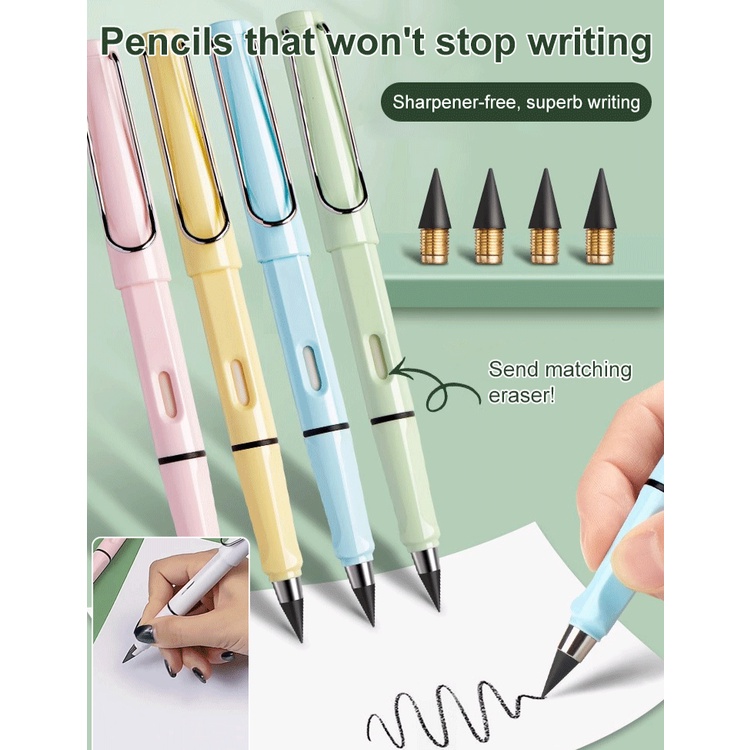 [100% Authentic] Sharpen-Free Eternal Pencil Writeless Pencils Drawing ...