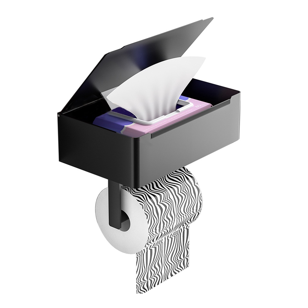 No Drill Toilet Roll Holder Wall Mounted Tissue Paper Holder Stainless ...