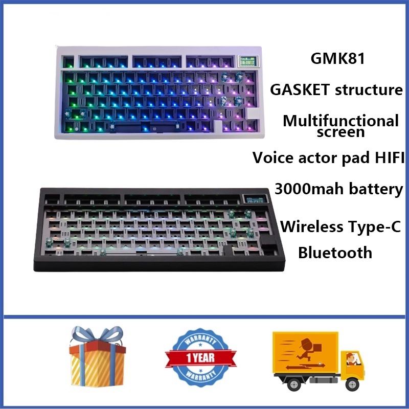 GMK81 Wireless Bare Bone Keyboard GASKET Structure Multifunctional ...