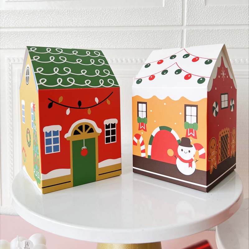 Cute Christmas Gift Boxes DIY Candy Cookies Paper Boxes Santa Claus ...