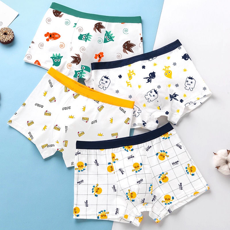 Children's cotton underpants boy's boxer shorts cotton baby boys small ...