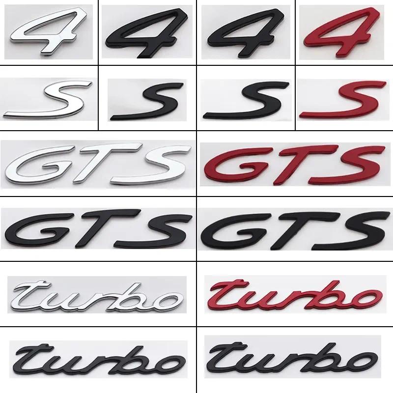 1pcs 3D 4 S GTS Turbo Badge Decals ABS Car Fender Side Logo Sticker ...