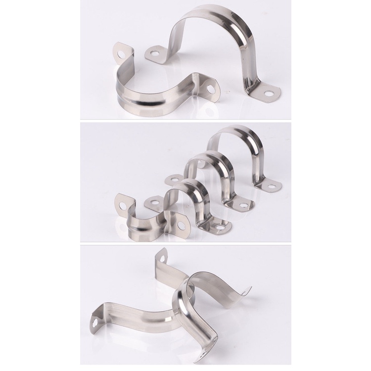 304 Stainless Steel U-Shaped Pipe Clamp Horse Riding Pipe Clamp Bracket ...
