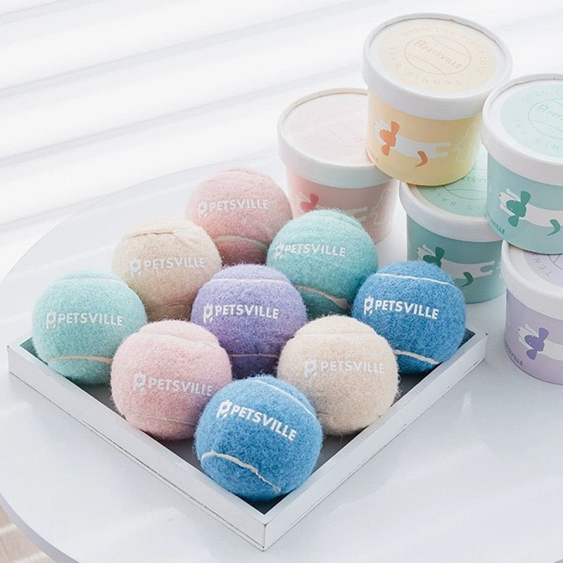 Petsville - Ice Cream Tub Tennis Ball Dog Toy (5 Colours) | Shopee ...