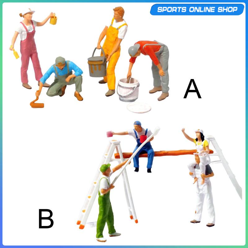 [Beauty] Hand Painted 1:64 Scale Miniature Painter Model Figures Street ...