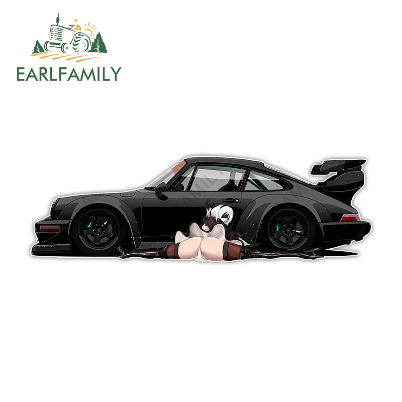 EARLFAMILY 13cm x 4cm for Auto Nier Ass Hellaflush Car Sticker Air ...