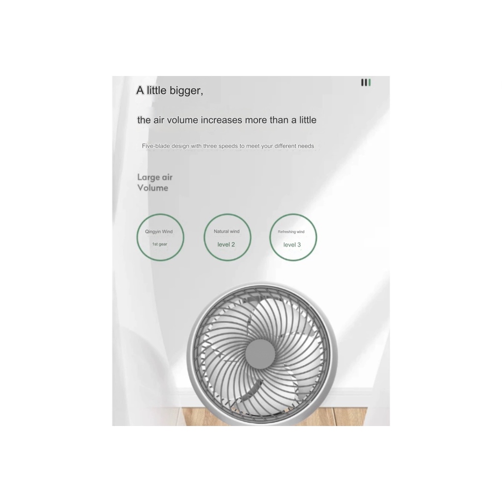 Portable Desk Fan 3 Speeds Low-noise Fan Cooling Strong Fan Desk Fan ...