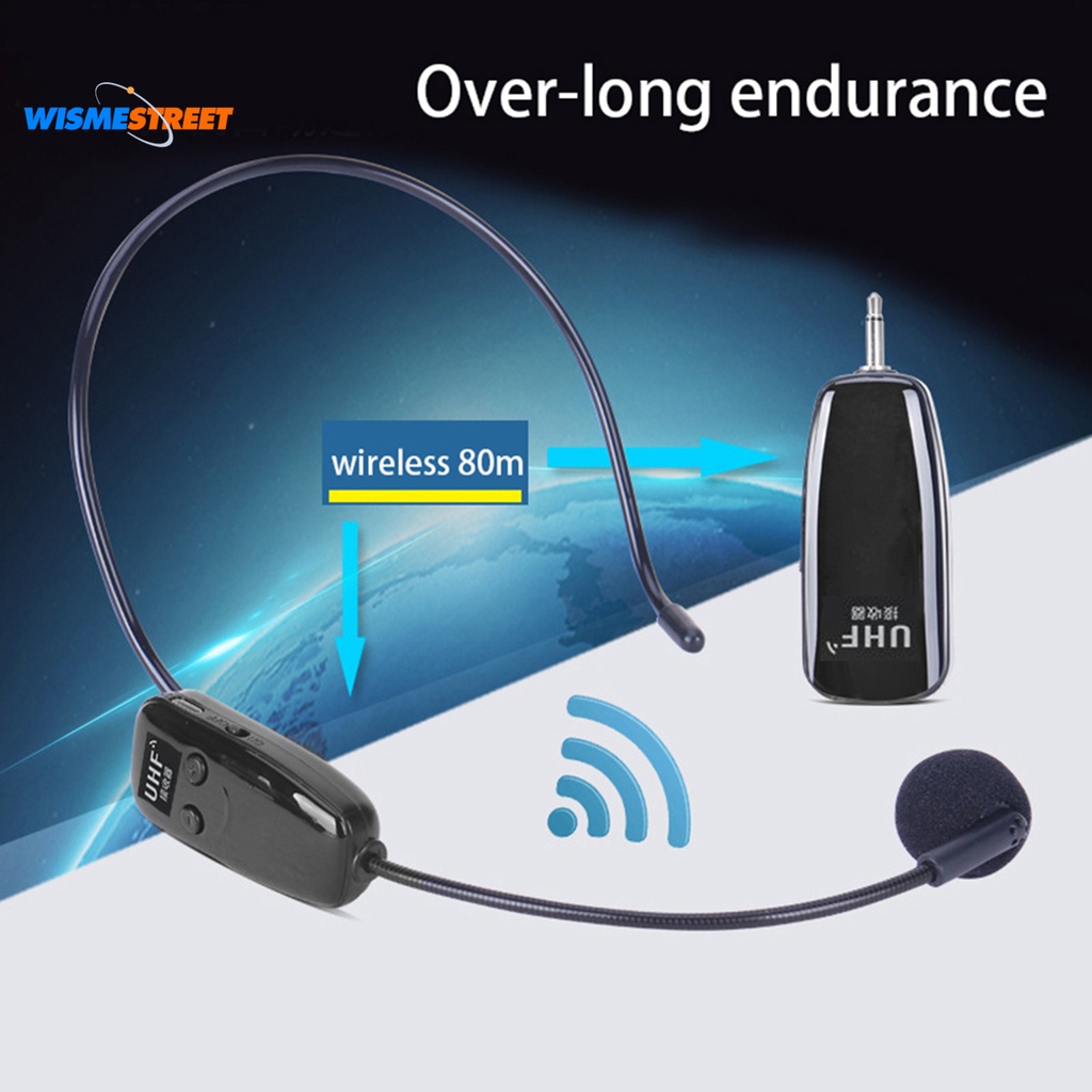 Wireless Microphone Headset Mic for Voice Amplifier Speaker Teaching ...