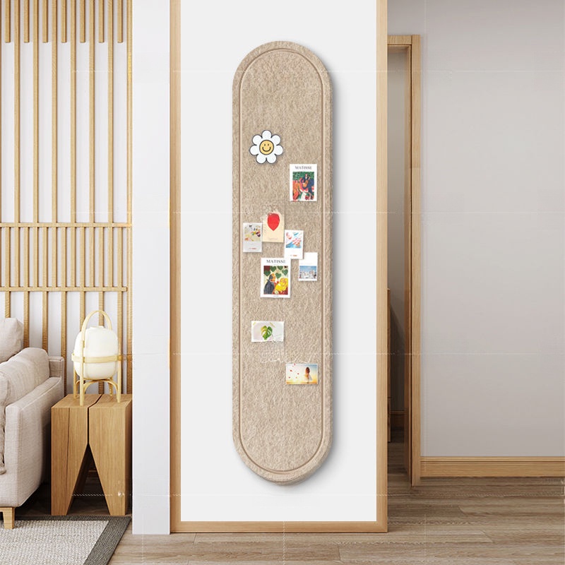 Oval Side Slot Perforation-Free Photo Wall Message Board Kindergarten ...