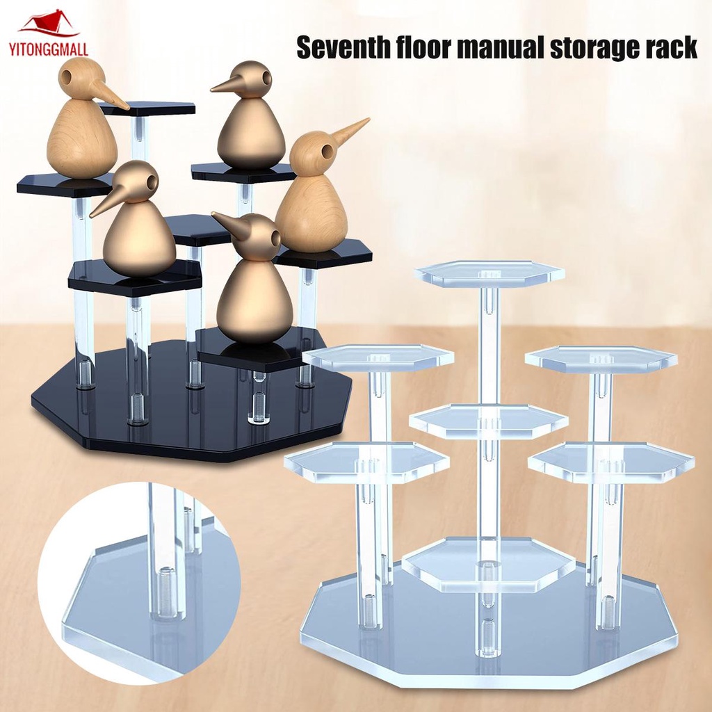 Acrylic Display Stand for Action Figures 7-Tier Display Organizer ...