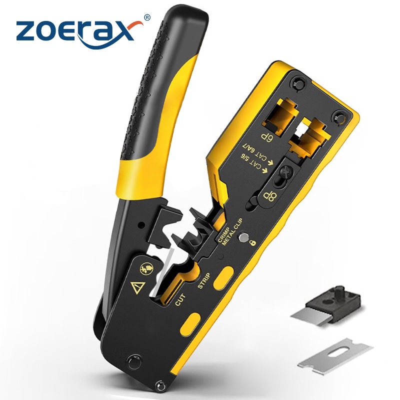 ZoeRax RJ45 Crimp Tool Ethernet Crimping Tool Wire Cutter Crimper For ...