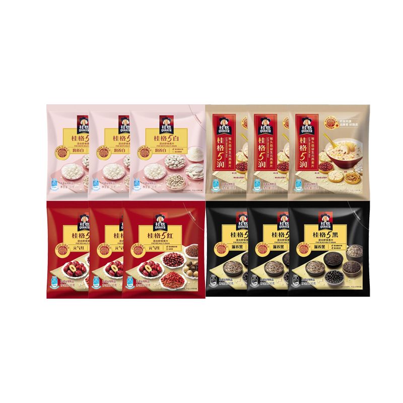 Quaker 5 black 5 white 5 red 5 moist small package mixed ready-to-eat ...