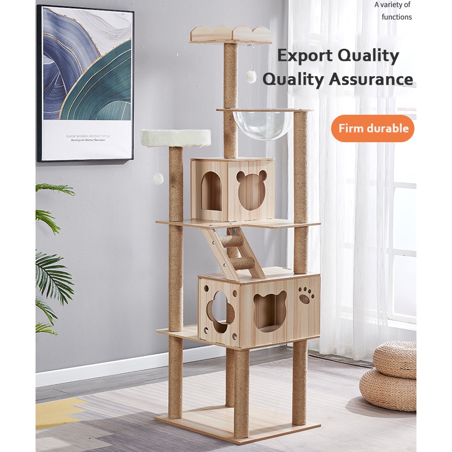 [SG SELLER] Large Cat Tree Multi-Level Pet Cat Tree Condo Tower House ...