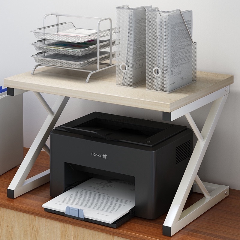 JINQUANJIA Printer Rack Office Double Layer Storage Rack Desktop ...