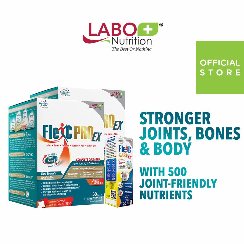 [Bundle Set] LABO Nutrition FlexC PRO EX 30 sachets x2 + LABO Nutrition ...