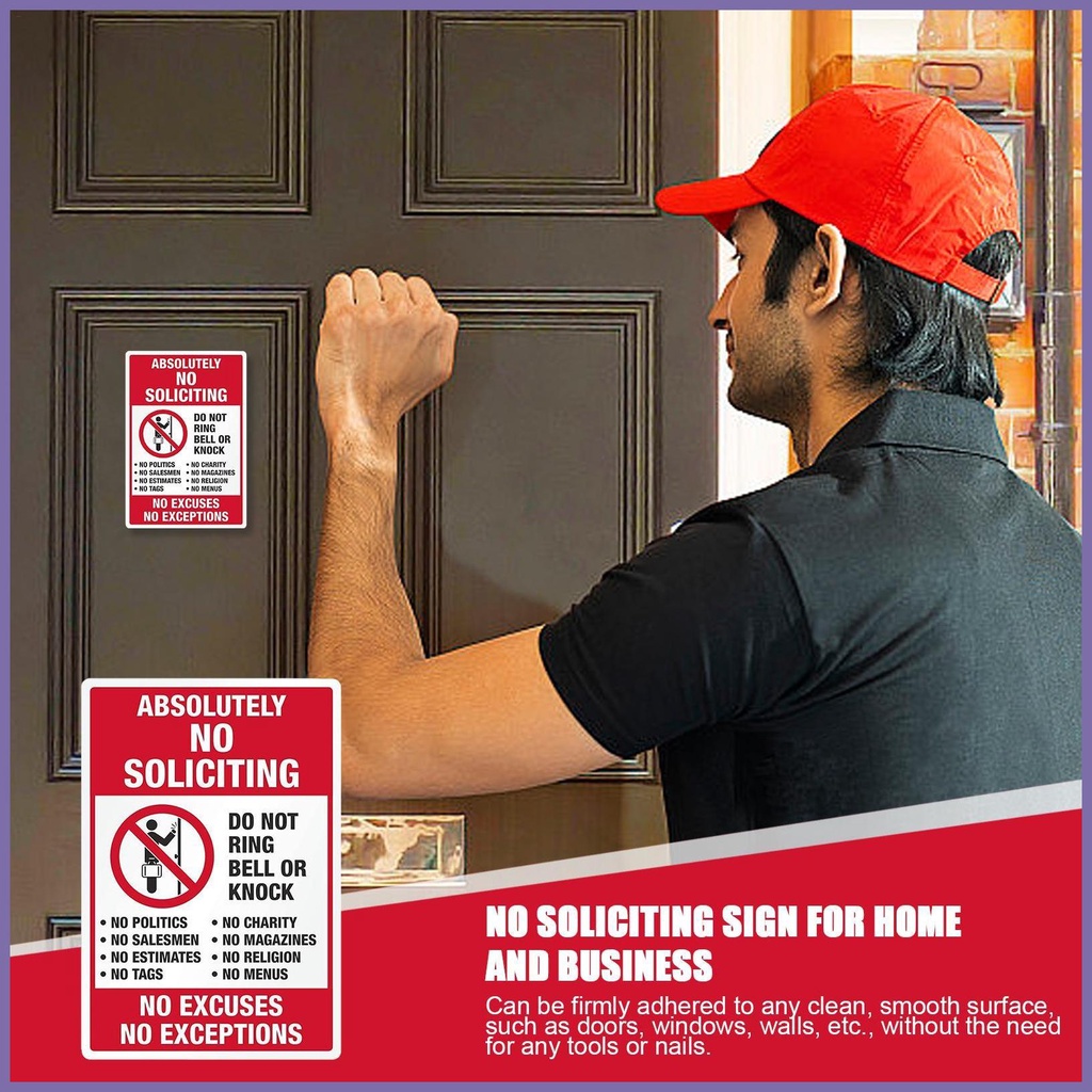 No Soliciting Sticker Yard No Solicitation Sign Sticker Sunproof Self ...