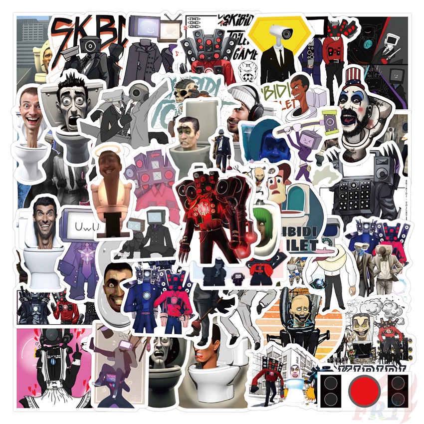 50Pcs/100Pcs Skibidi Toilet Speakerman Bosses Stickers Fashion ...