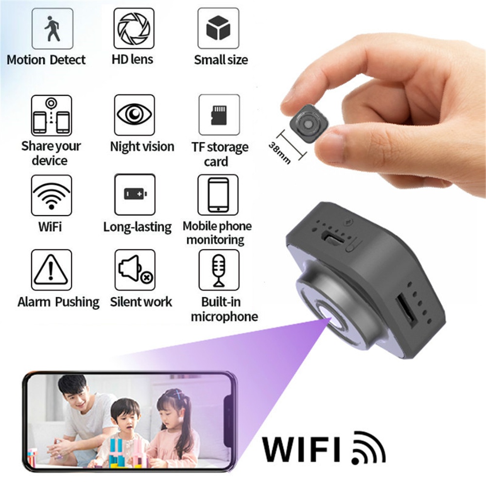 1080P Mini Wifi Camera HD Wireless Camcorder Home Security Motion ...
