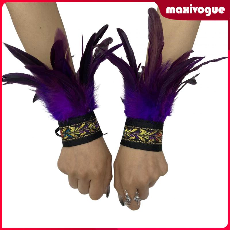 [Maxivogue] Wrist Cuffs 1 Pair Arm Warmers Women Gothic Costume ...