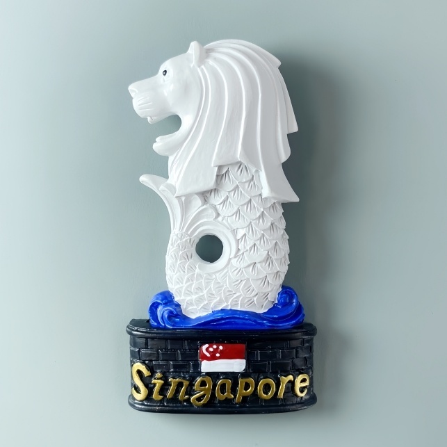 Singapore Merlion Fountain Refrigerator Magnets 3D Resin Handmade ...
