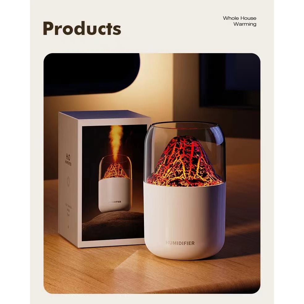 Volcano Humidifier Desktop USB Mini Air Home Bedroom Silent Water ...