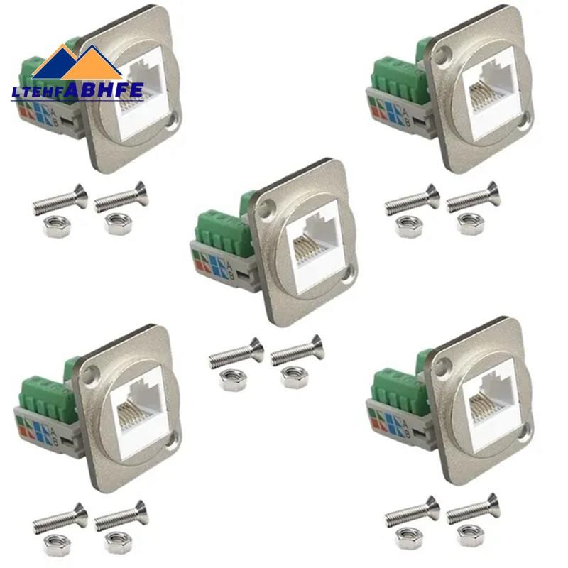 5 RJ45 CAT.5E Wiring Terminals Network Computer Modules with Fixing ...
