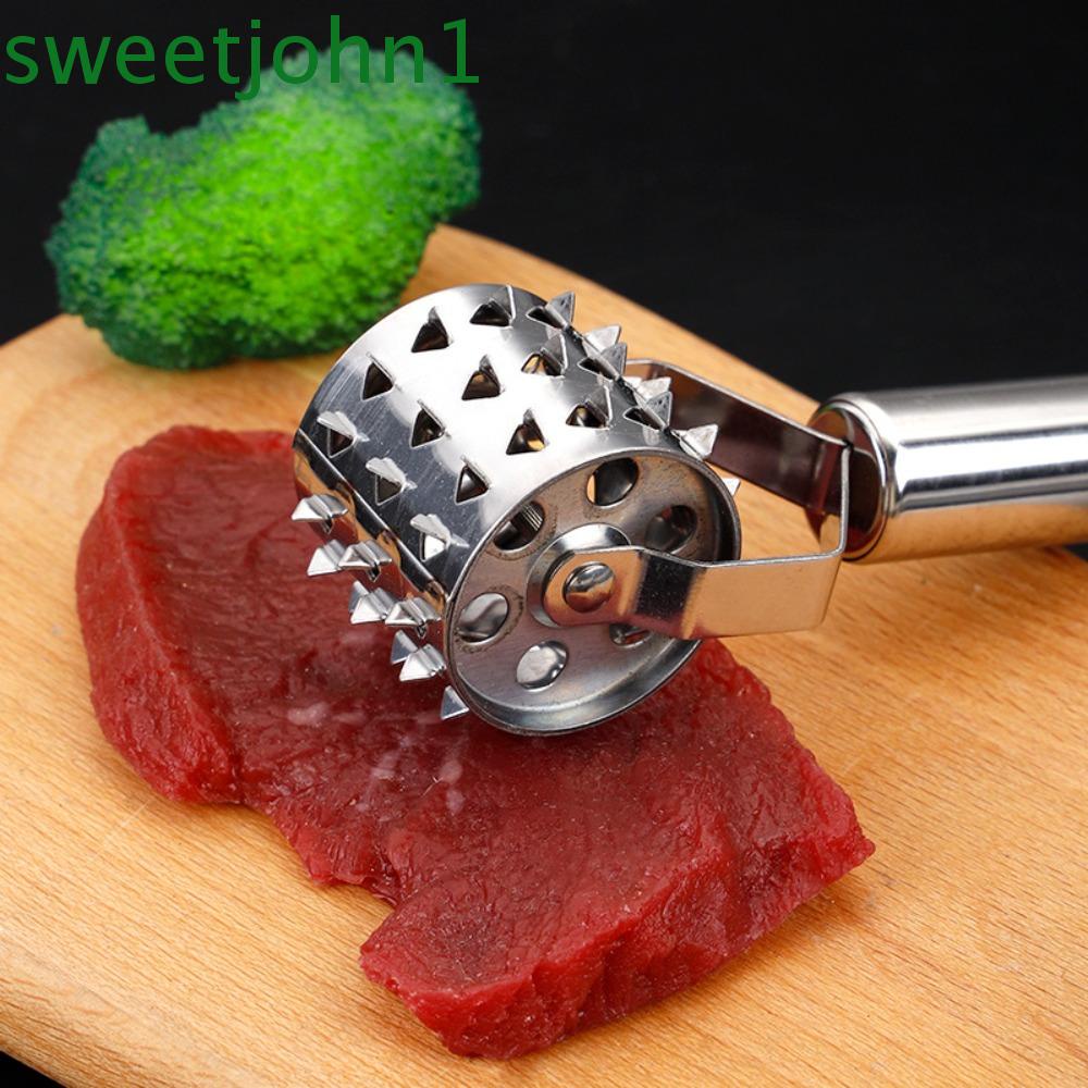 Sweetjohn Meat Tenderizer Handheld Stainless Steel Rolling Loose Meat