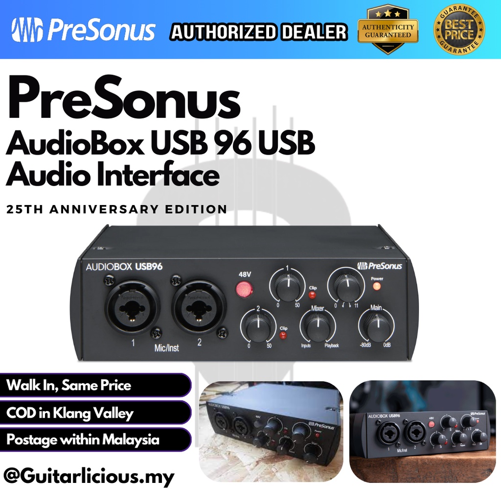 Presonus AudioBox 25th Anniversary Edition USB 96 USB Audio Interface ...