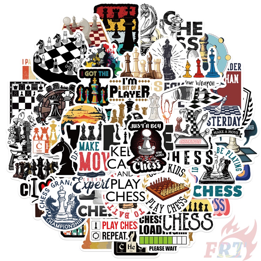 50Pcs/Set Chess Art Series 01 Stickers DIY Fashion Waterproof Decals ...