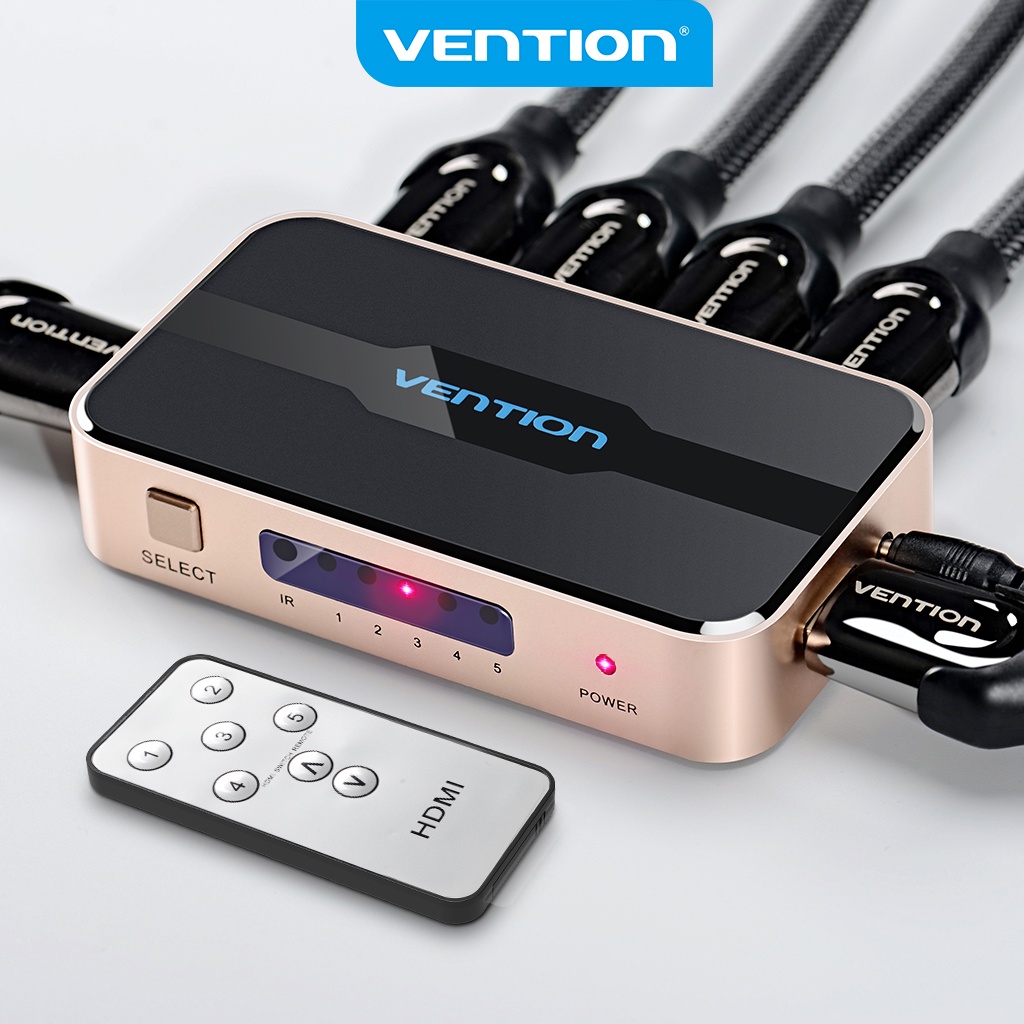 Vention HDMI Switcher 5 In 1 Out 4K*2K 3D HD HDMI Splitter | Shopee ...